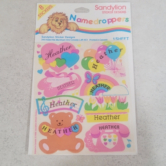 sandylion | Design | Vintage Sandylion One Sheet Of Stickers ...